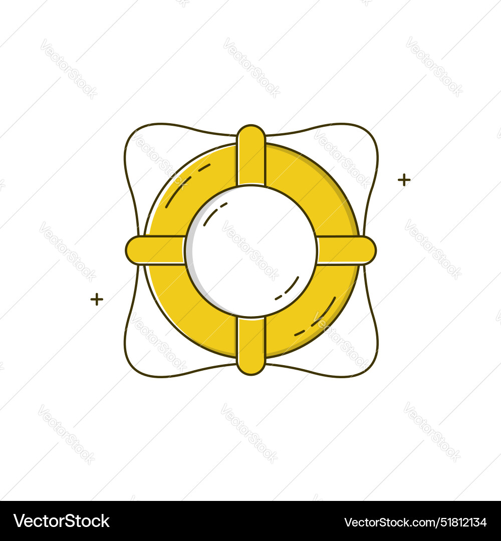 Life ring safety jacket icon design Royalty Free Vector