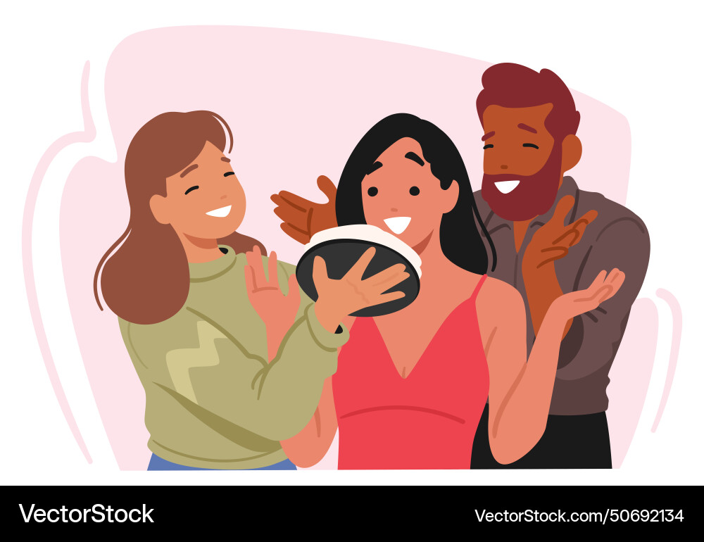 On april fools day colleagues or friends executed Vector Image