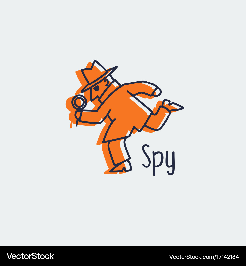 Spy icon logo Royalty Free Vector Image - VectorStock