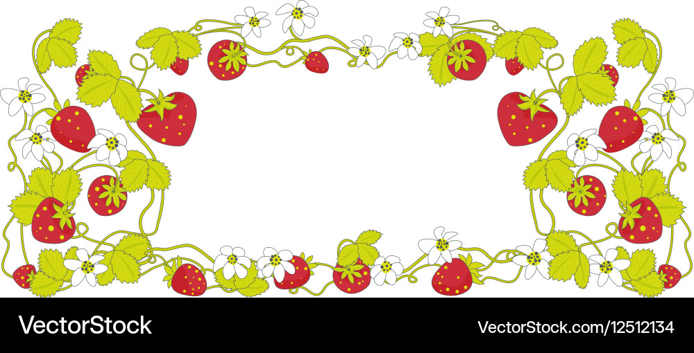 Strawberry frame Royalty Free Vector Image - VectorStock