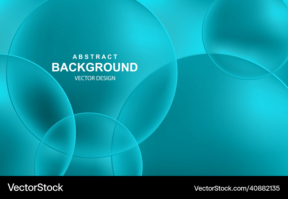 Abstract background with 3d turquoise balls Vector Image