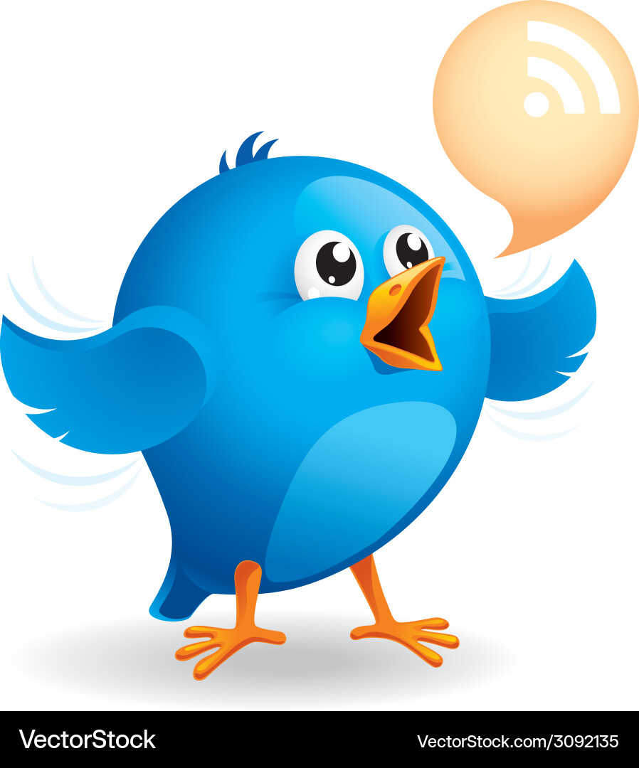 Blue bird Royalty Free Vector Image - VectorStock