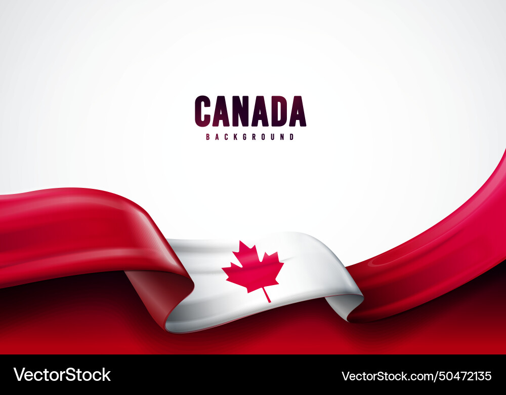 Canadian Flag Wave Background Royalty Free Vector Image
