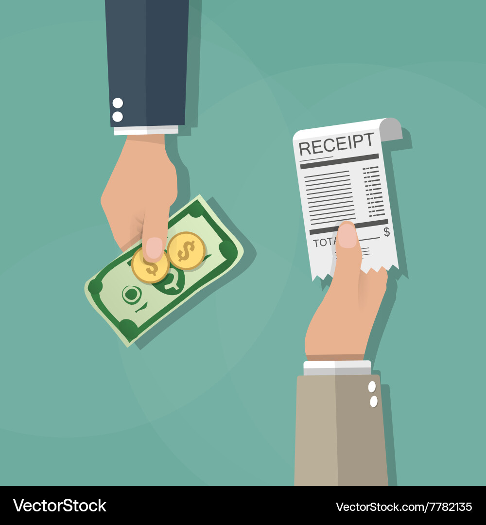 Cash payments concept Royalty Free Vector Image