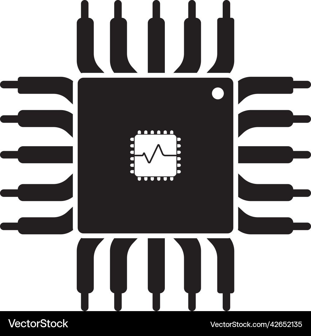 Chip-Symbol Lizenzfreies Vektorbild - VectorStock