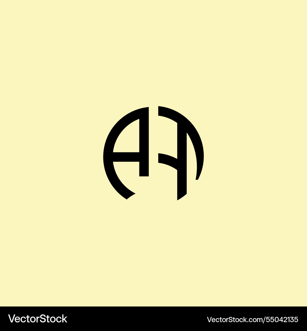 Creative rounded initial letters af logo Vector Image