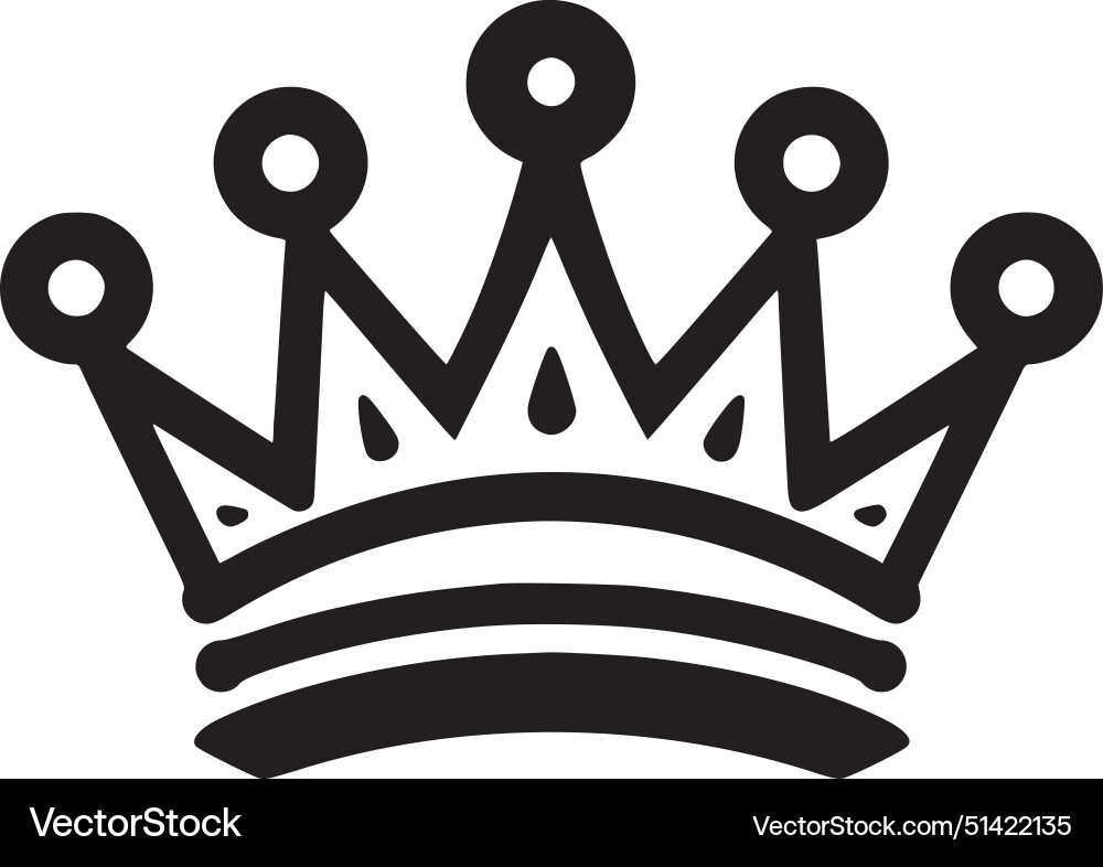 Crown - minimalist and simple silhouette Vector Image