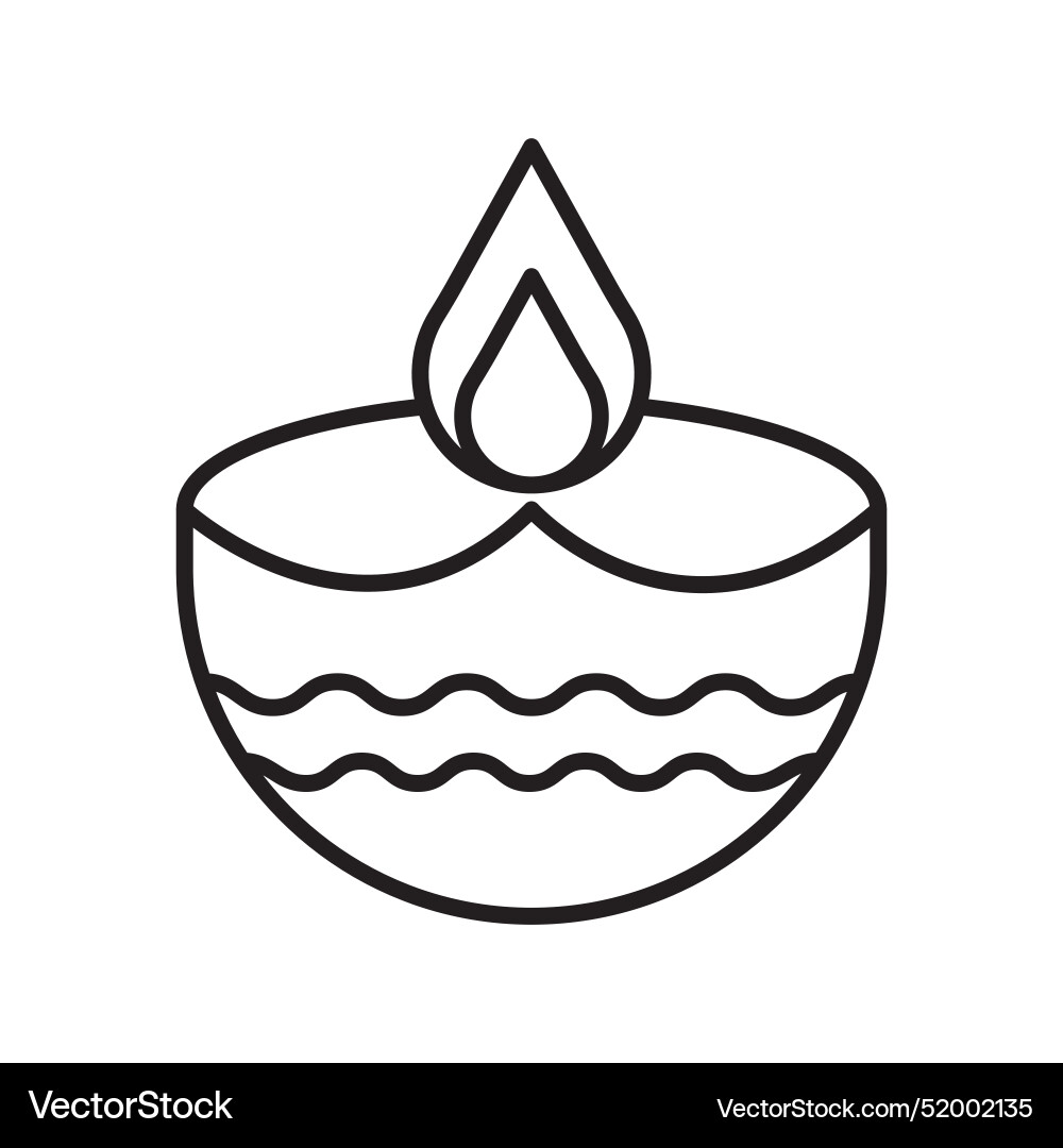 Festival diya icon ideal for cultural Royalty Free Vector