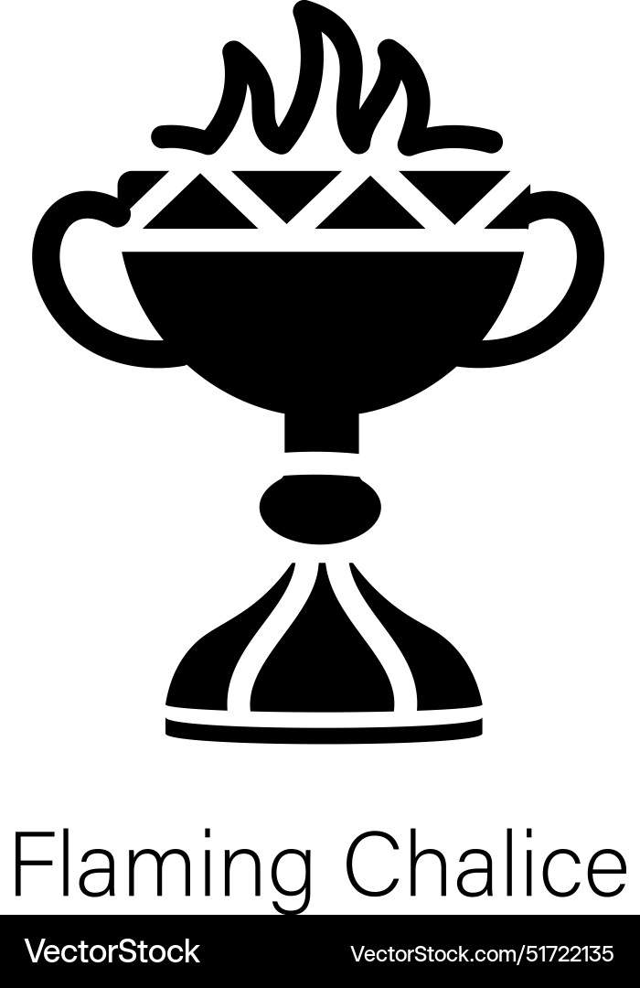 Flaming chalice Royalty Free Vector Image - VectorStock