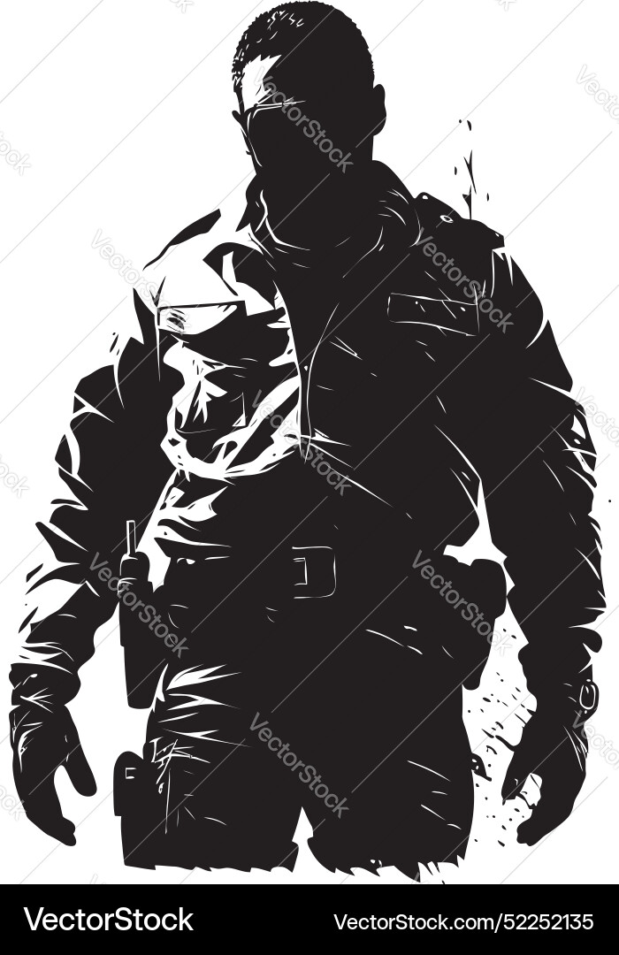 Grim justice dark police retaliation logo Vector Image
