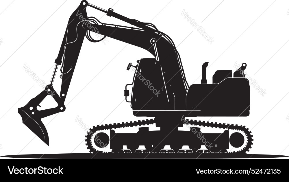 Ground goliath emblem of excavator design mega Vector Image