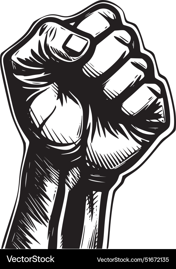 Hand fist - minimalist and simple silhouette Vector Image