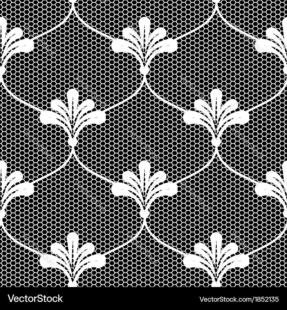 White Lace Seamless Pattern Royalty Free Vector Image