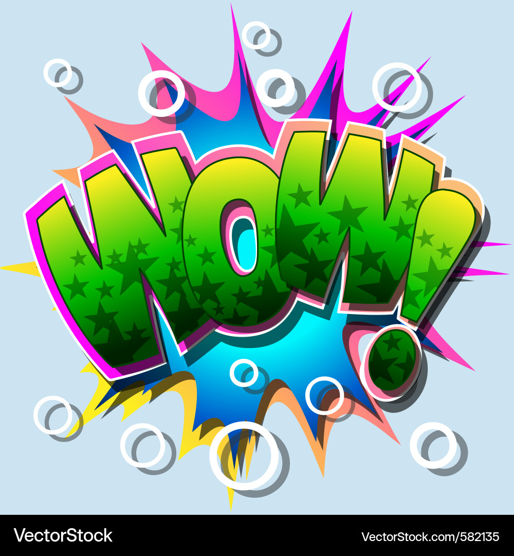 Wow Royalty Free Vector Image - VectorStock