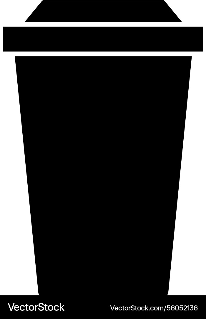 A simple trash bin icon on white background Vector Image