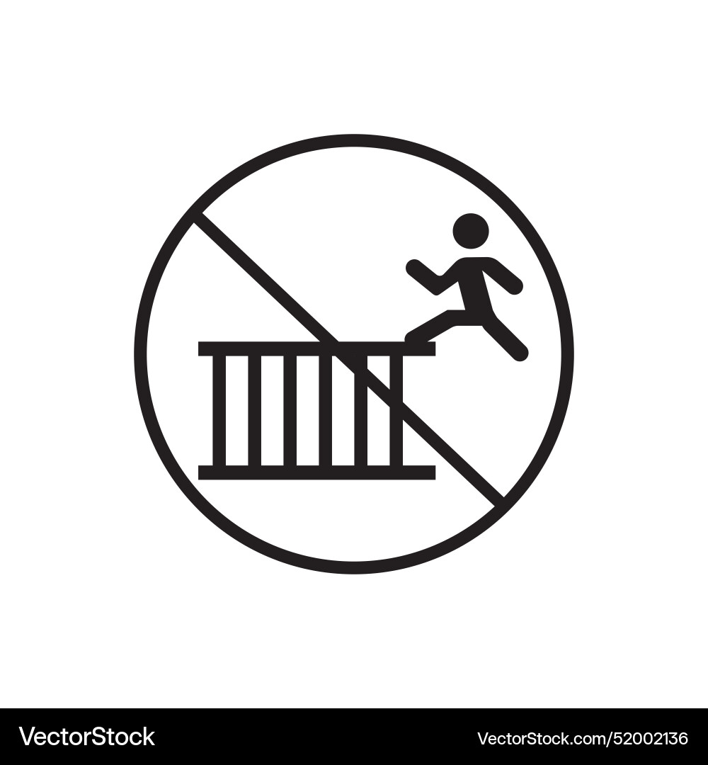 Climbing prohibited safety sign restrict Vector Image