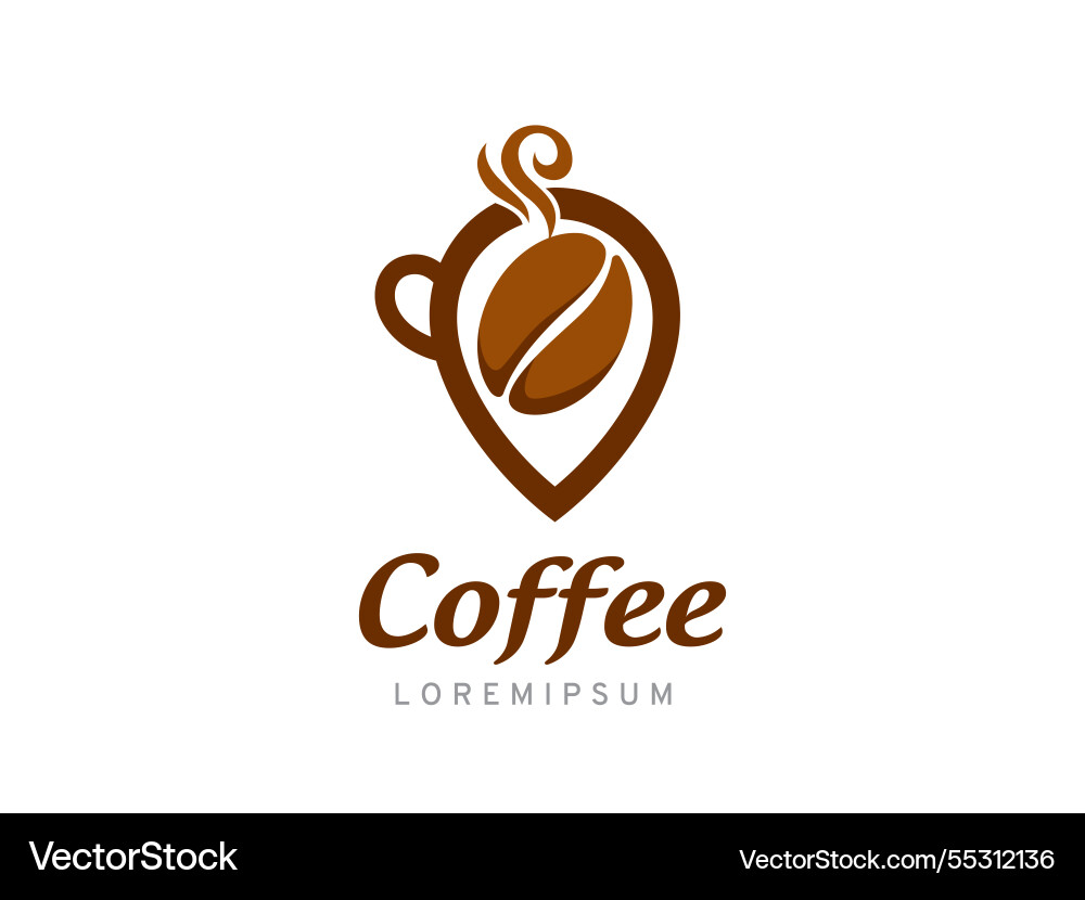 Coffee point logo symbol or icon template Vector Image