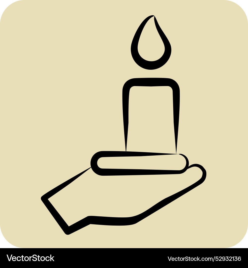 Icon bereavement related to seath symbol hand Vector Image