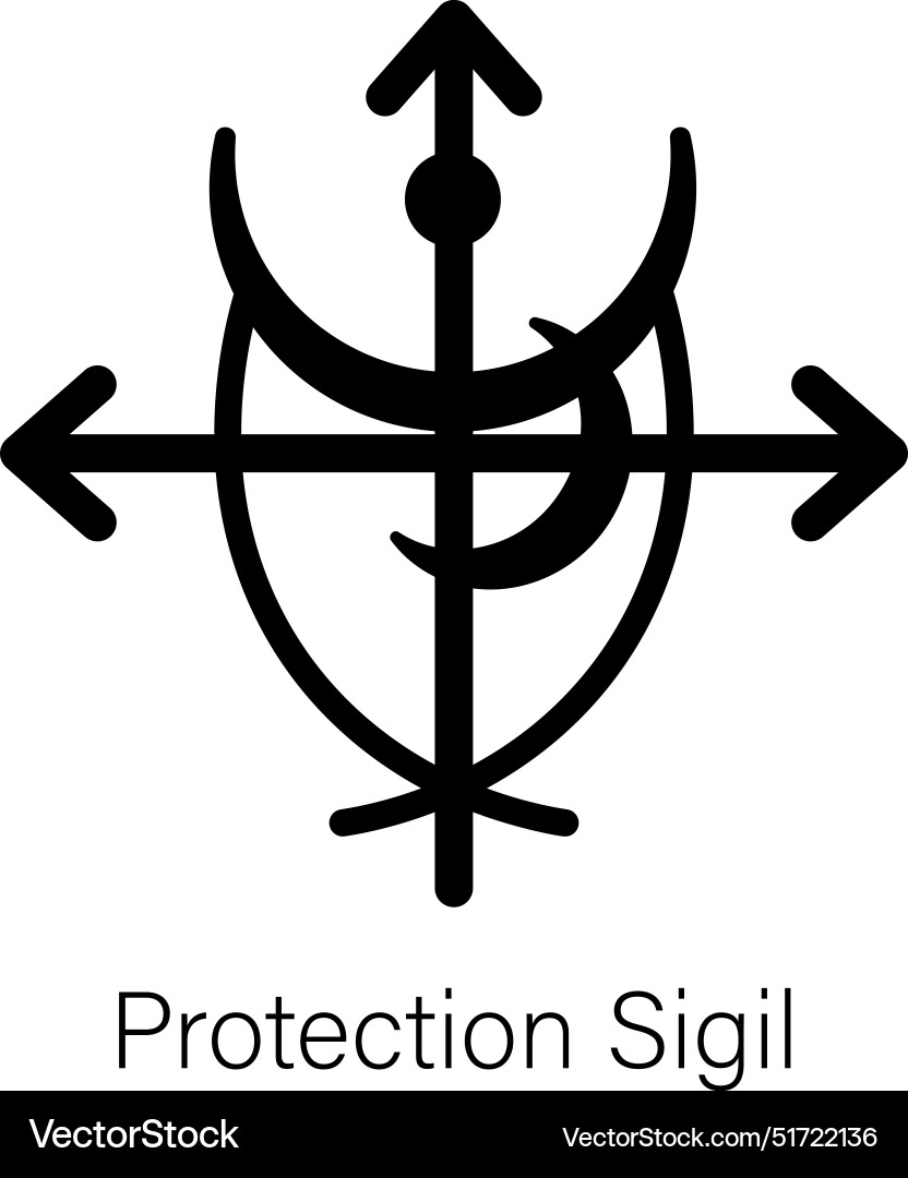 Protection sigil Royalty Free Vector Image - VectorStock