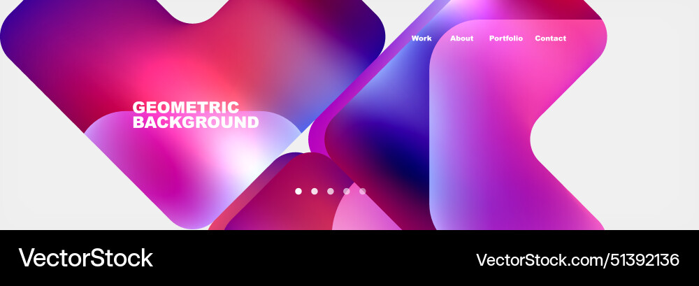 Square internet web page design template Vector Image