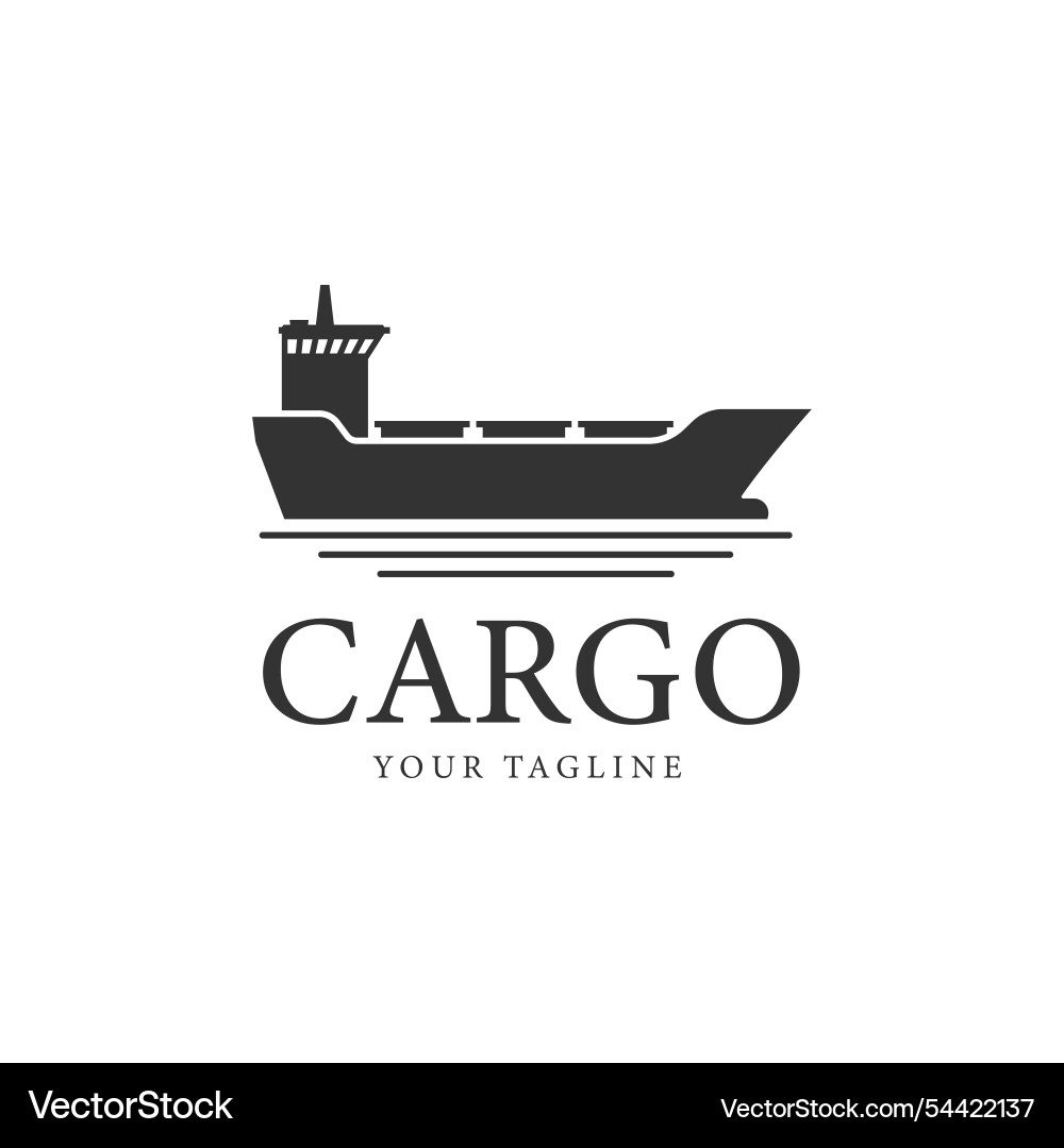Cargo ship design template Royalty Free Vector Image