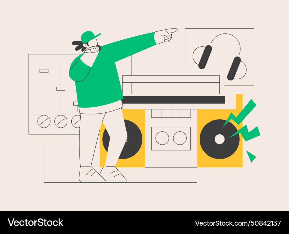 Hip-hop music abstract concept Royalty Free Vector Image
