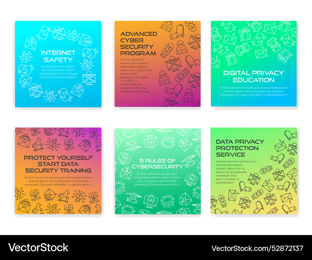 Internet safety cyber security digital privacy Vector Image