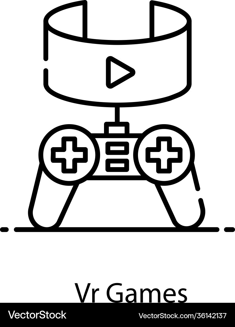 Vr game Royalty Free Vector Image - VectorStock