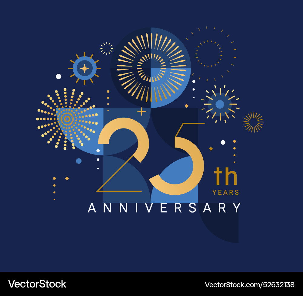 Anniversary 25celebrating 25 years Royalty Free Vector Image