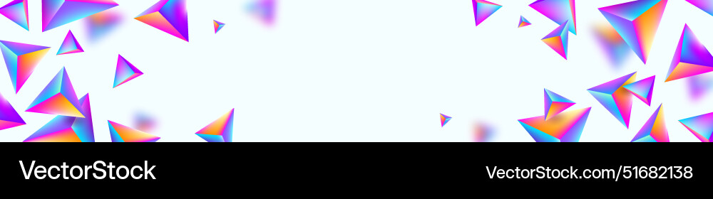 Banner with multicolored pyramid shapes Royalty Free Vector