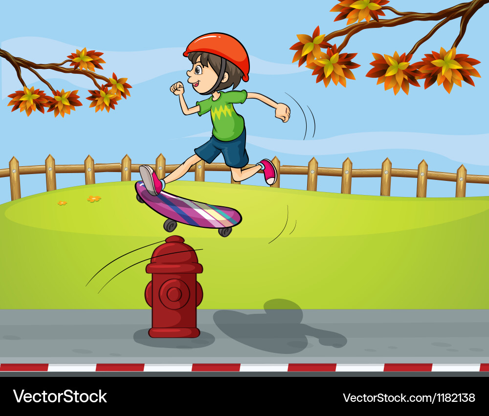 Cartoon skater boy Royalty Free Vector Image - VectorStock