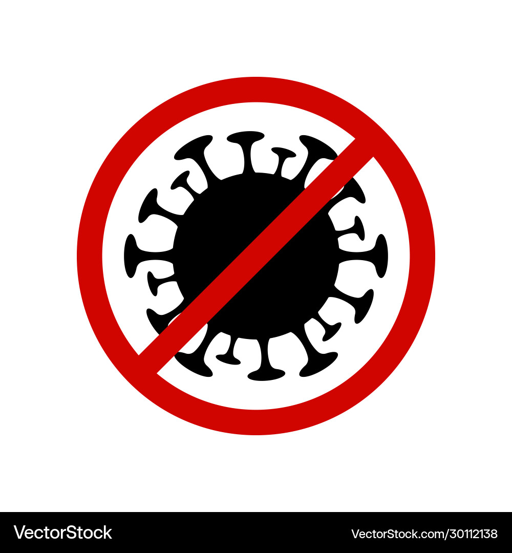Caution coronavirus sign Royalty Free Vector Image