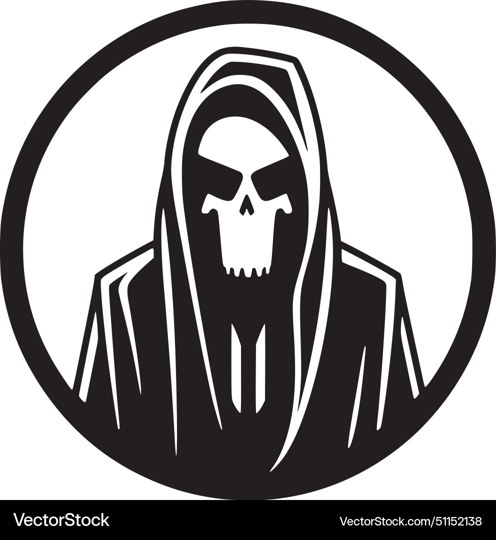 Death - minimalist and flat logo Royalty Free Vector Image