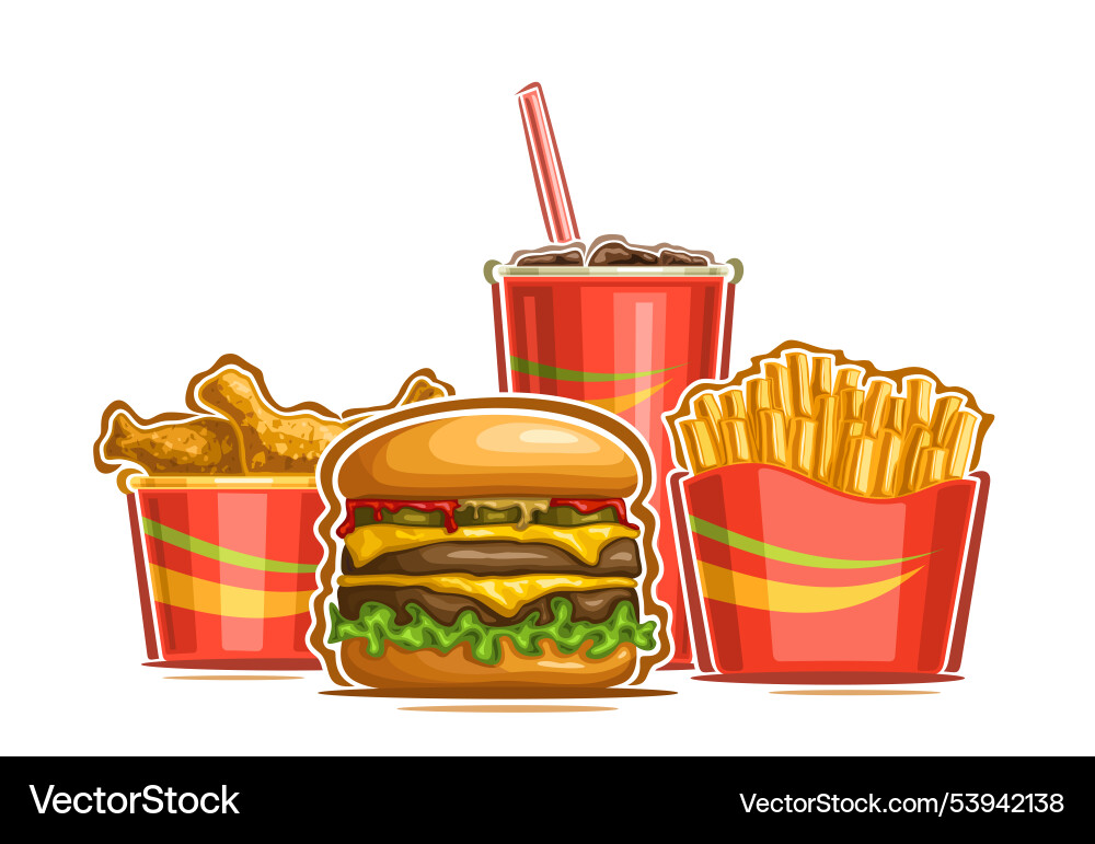 Fast food logo Royalty Free Vector Image - VectorStock