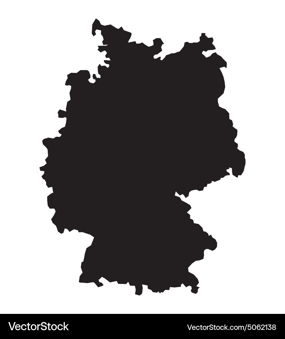 Germany map2 resize Royalty Free Vector Image - VectorStock