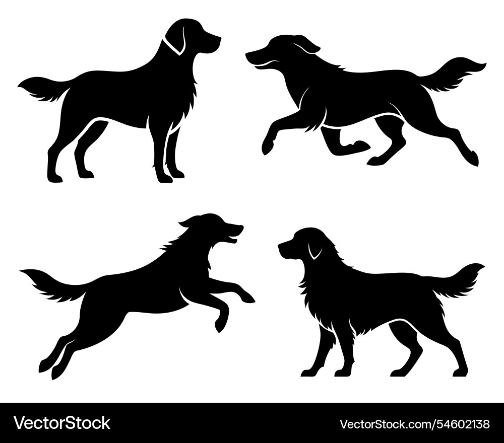Running Dog Silhouette Clip Art Small Dog Running Silhouette Vector