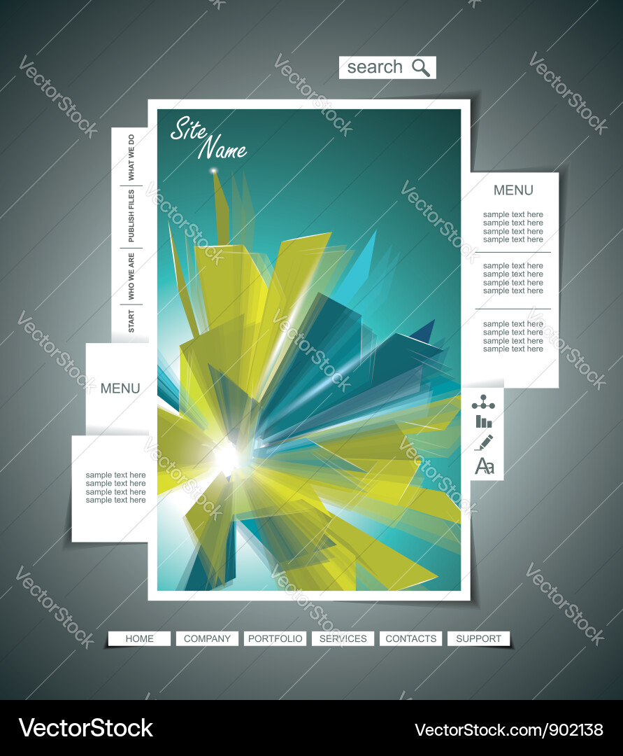 Website template Royalty Free Vector Image - VectorStock