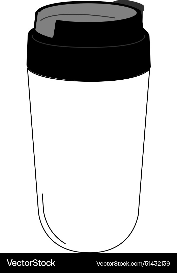 350ml travel mug with lid icon Royalty Free Vector Image