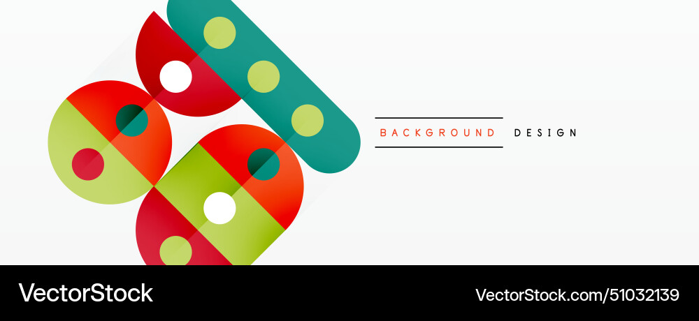 A colorful logo with circles and dots on white Vector Image