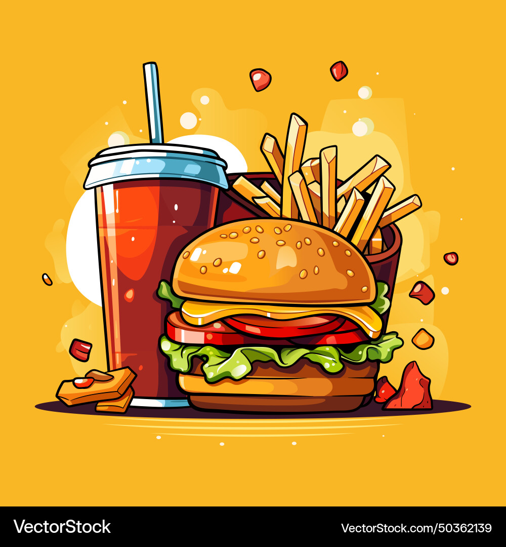 A logo design for fast-food restaurant Royalty Free Vector
