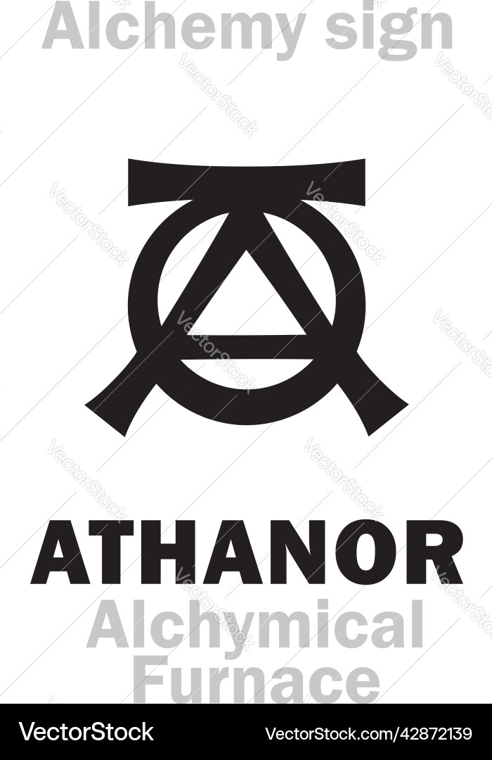 Alchemy athanor alchemical furnace Royalty Free Vector Image