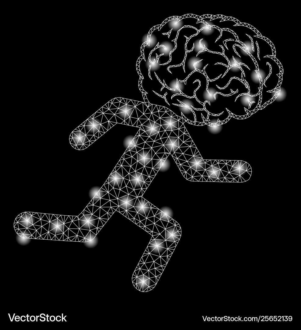 Bright Mesh Brain Drain with Flare Royalty Free Vector Image