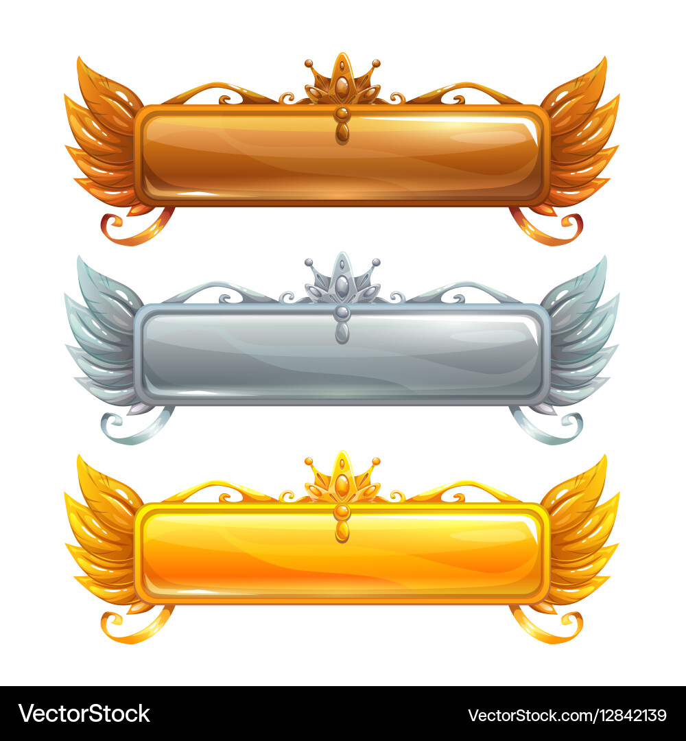 Cartoon title banners set Royalty Free Vector Image