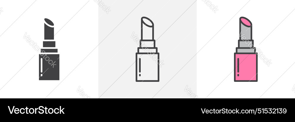 Lipstick icon set woman makeup lipstick product Vector Image