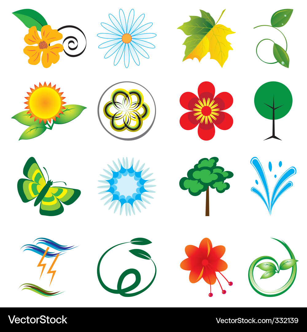 Natural design elements Royalty Free Vector Image
