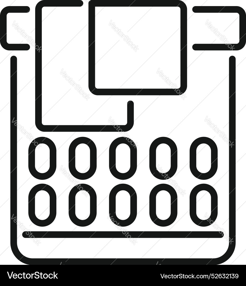 Printing machine using paper for working Vector Image