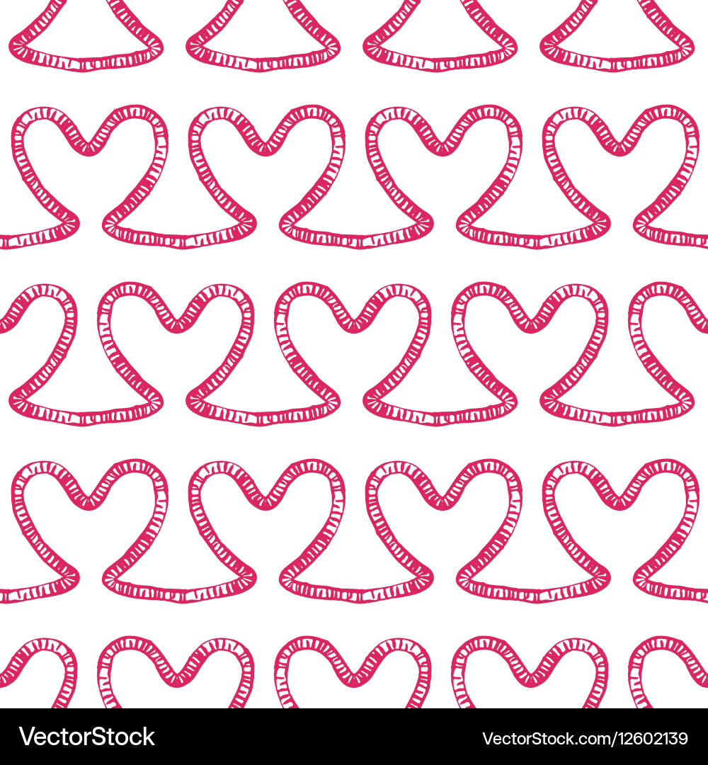 Romantic Heart Pattern Royalty Free Vector Image
