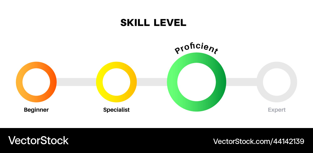 Skill level diagram Royalty Free Vector Image - VectorStock Skill level diagram Royalty Free Vector Image - VectorStock
