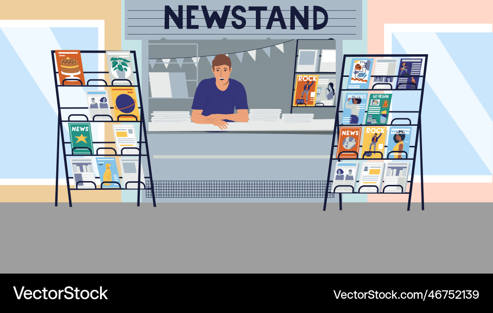 Small business newspapers and magazines trading Vector Image