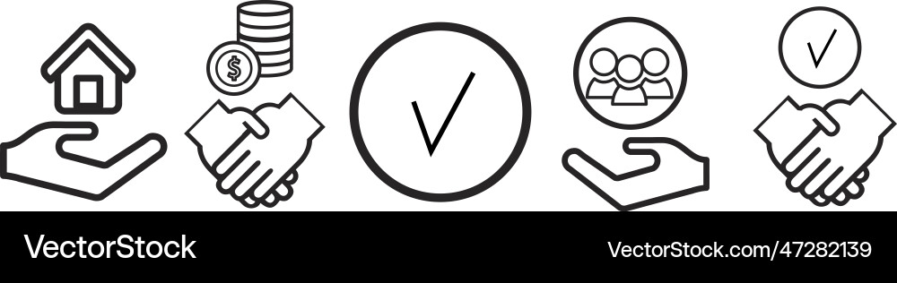 Trust confidence and trustworthy line Royalty Free Vector